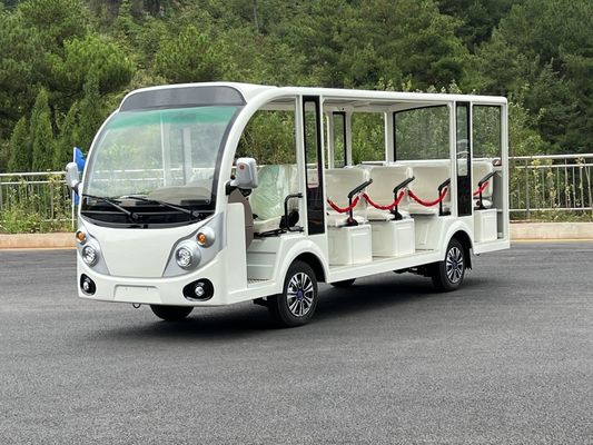 4 Roda 14 Penumpang Electric shuttle Bus wisata Mobil Dengan 7.5KW AC Motor