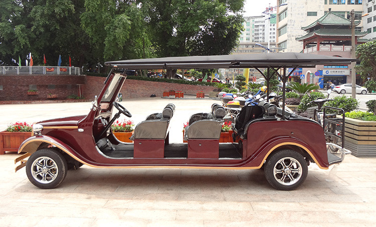 Cina Merah Listrik Kuno Mobil 5KW AC Motor Classic Tamasya Kendaraan